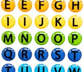 Abc Alphabet Letters - 35 Piece Home Button Stickers For Apple Iphone ...